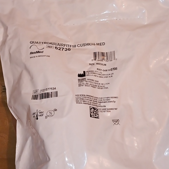 ResMed | Other | Resmed Quattro Air Air Fit F Cushion Med 62738 | Poshmark
